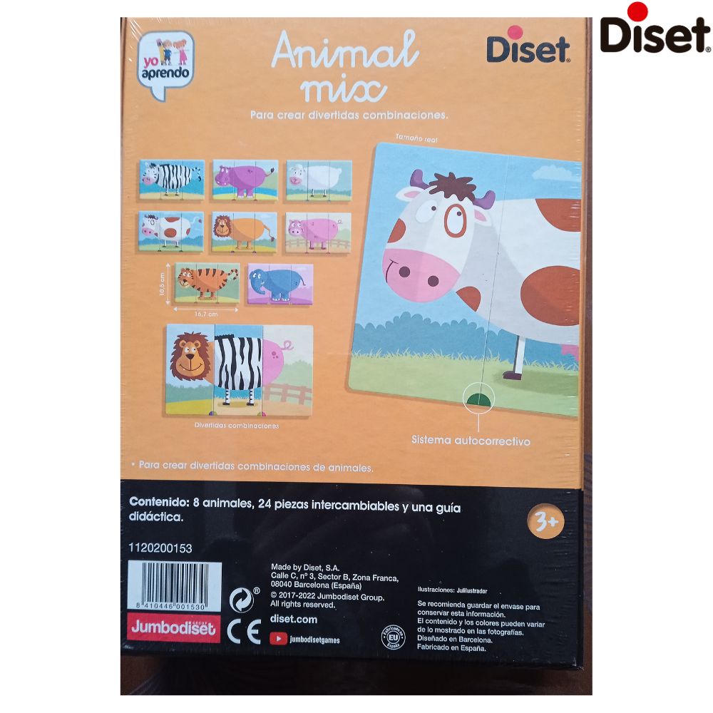 Juego Animal mix puzzle animales intercambiables Diset – MANCHATOYS
