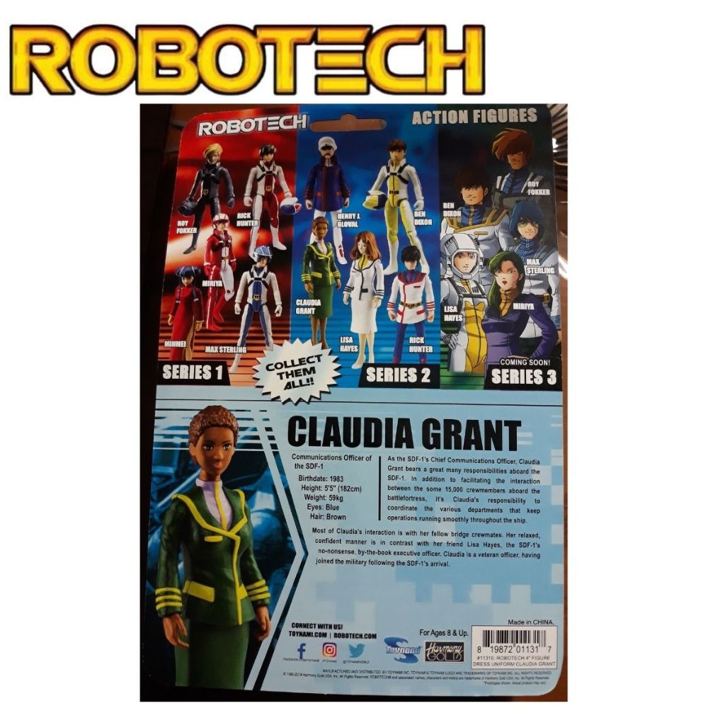 Robotech Claudia Grant Toynami Macross 10 cm – MANCHATOYS